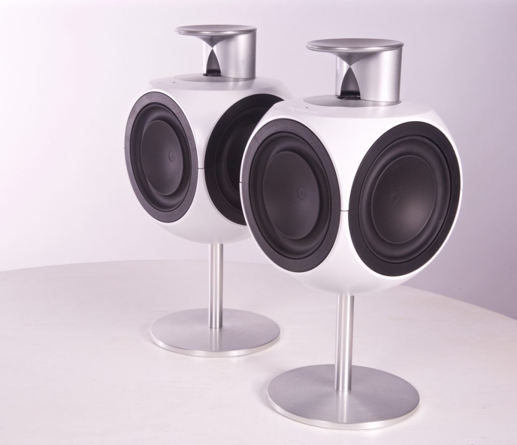 B&O BeoLab 3 - Finished in White with Table Stands