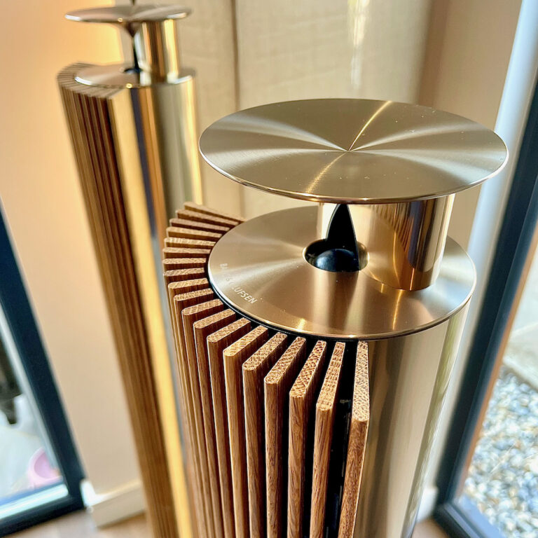 BeoLab 18 Loudspeakers - Brass Tone / Oak - Ex Display