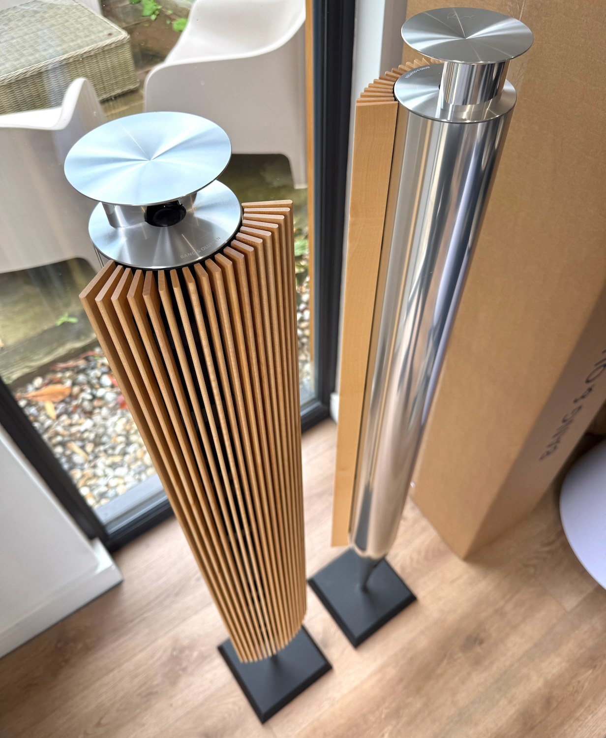 B&O BeoLab 18 Loudspeakers - Pine Finish