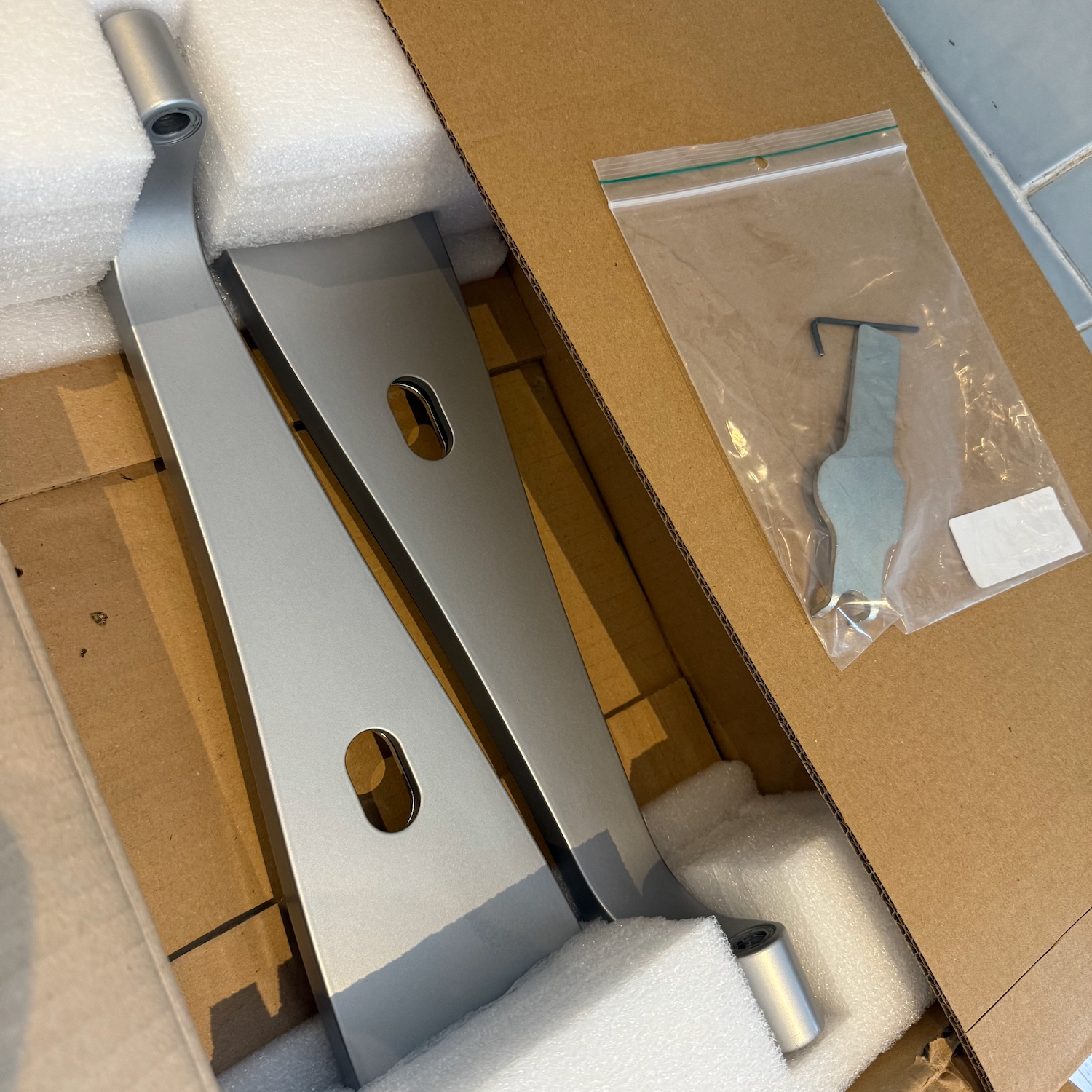 B&O BeoLab 18 Speaker Wall Brackets - Silver - Pre-owned Boxed